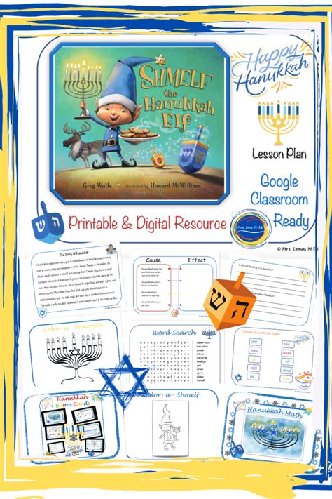 Shmelf The Hanukkah Elf Pre Kindergarten Activities Hanukkah Lessons