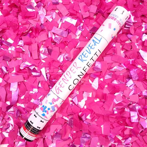 18 Pink Confetti Cannon Buy Pink Confetti Cannons At Gender Reveal