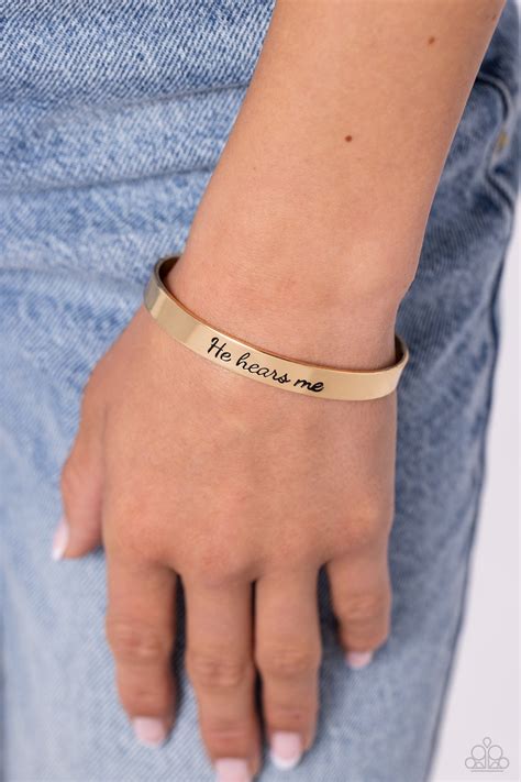 He Hears Gold Paparazzi Bracelet Jewelryblingthing