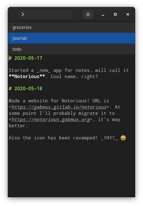 notorious is new keyboard driven note taking app for linux