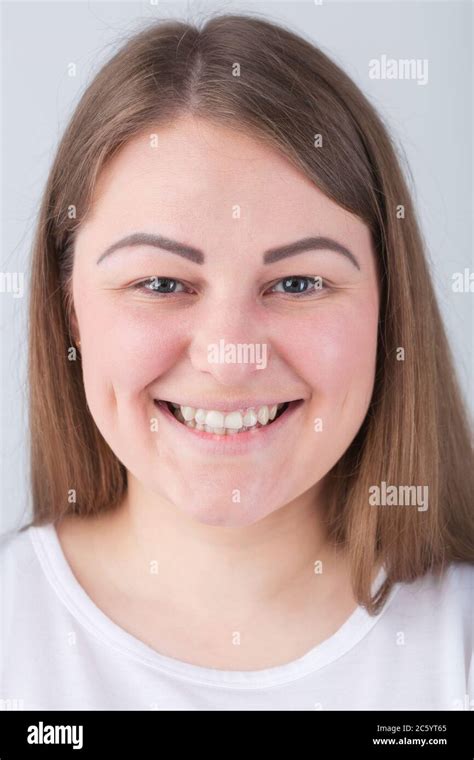 Pretty Young Plus Size Woman With Friendly Toothy Smile Beautiful
