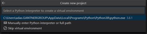 how to set default python interpreter in vs code