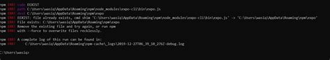 react native getting error when installing expo by using this command