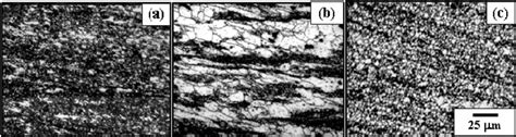 Typical Microstructures Formed In Al 6 Mg 0 3 Sc Alloy After 12 Ecap