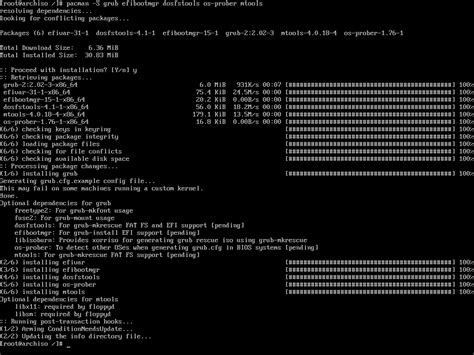 arch linux installation and configuration on uefi machines
