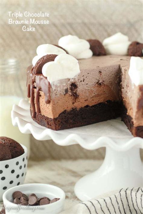 Triple Chocolate Brownie Mousse Cake Beyond Frosting