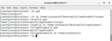 bash relative vs absolute path javatpoint