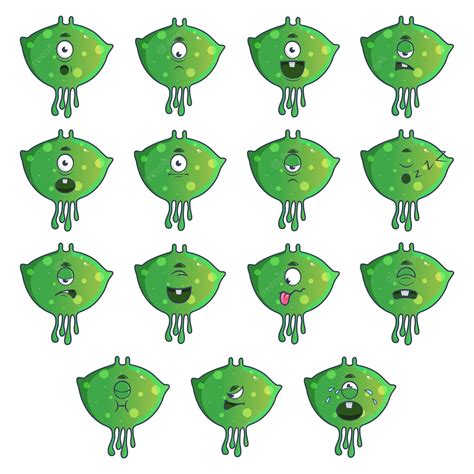 Premium Vector Vector Cartoon Illustration Of Cute Green Monster Set
