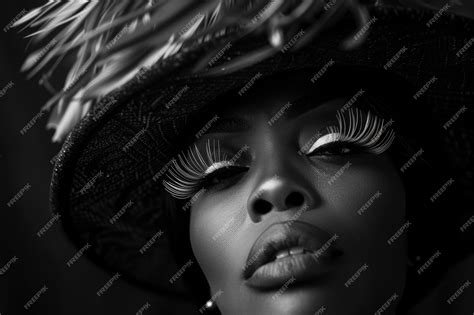 Free Photo Beautiful African Woman Monochrome Portrait