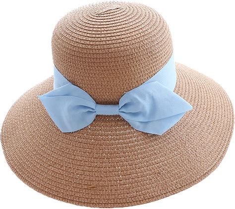 Cocopeaunts Straw Bucket Hat For Women Bowknot Decorate Belt Spring