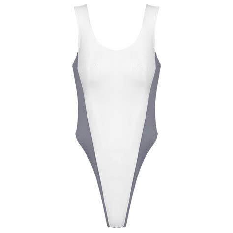 Buy Womens Sheer One Piece G String Thong Bodysuit Open Crotch Swimsuit