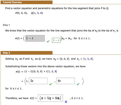 Solved Tutorial Exercise Find A Vector Equation And Parametric