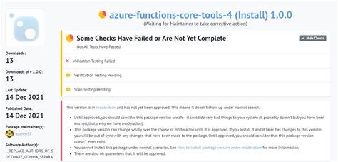 choco install azure functions core tools 4 not working looks like it