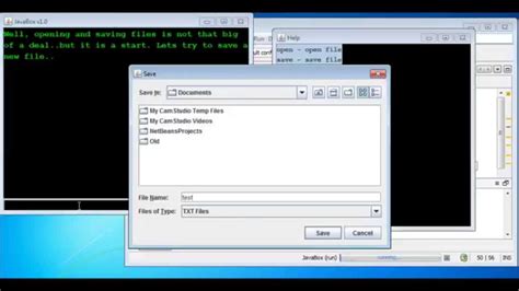java tutorial how to open and save files youtube