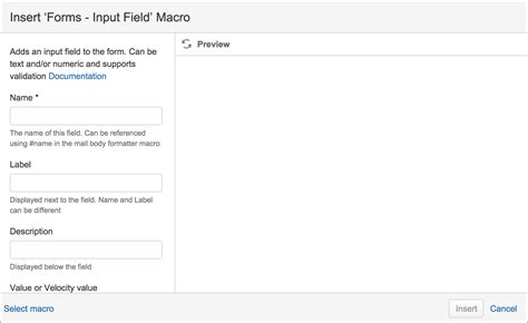 input fields