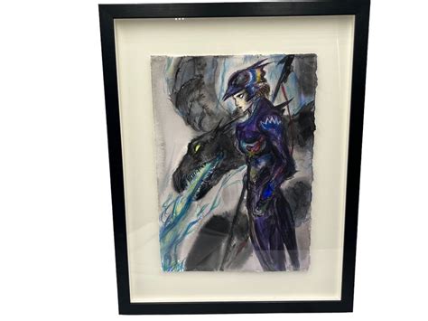 天野喜孝 絵画 オーダーオリジナル ファイナルファンタジー 縦53×横42 保証書有り 美術品 浮世絵、版画 ｜売買されたオークション情報