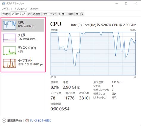 pcのcpuやメモリを確認する方法 noxplayer サポート