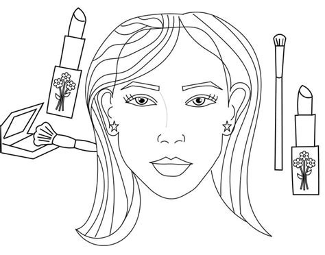 Desenhos De Maquiagem Rosto Para Colorir E Imprimir Colorironline Com