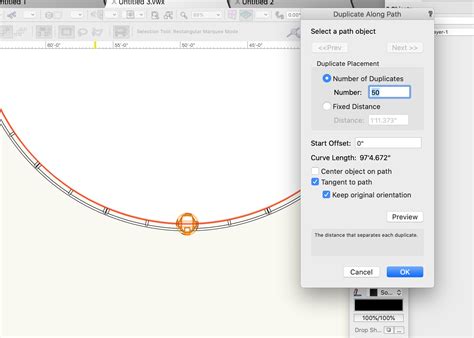 duplicate along path in schematic view troubleshooting vectorworks