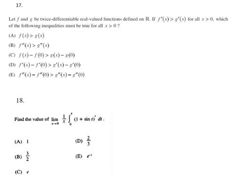 solved let f and g be twice differentiable real valued