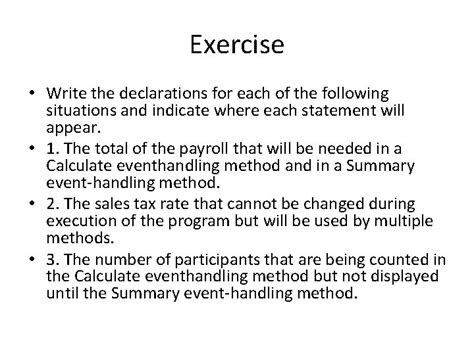 variables constants and calculations calculations although the calculations