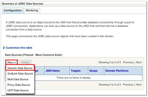 oracle weblogic server 12c configuring a jdbc data source