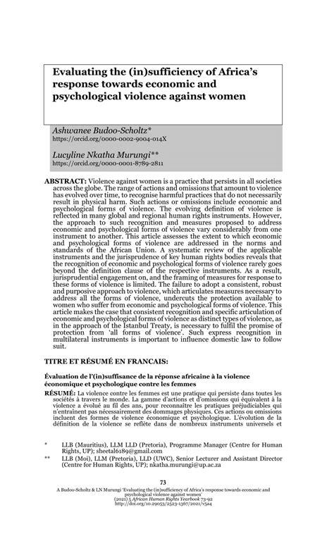 Pdf Evaluating The In Sufficiency Of Africas Response Towards