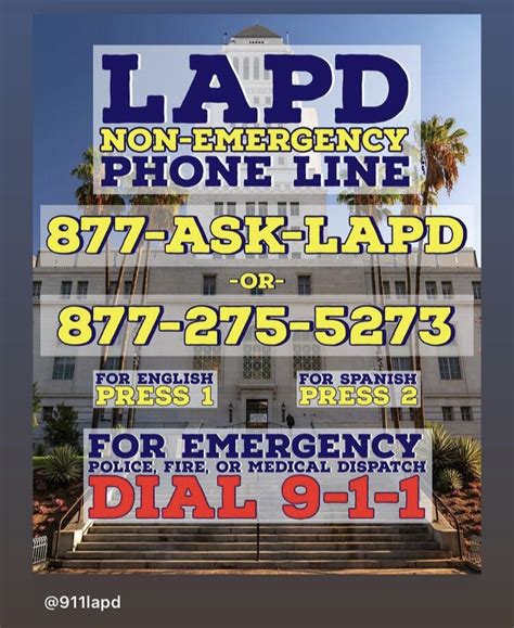 Lapd Non Emergency Line Los Angeles Police Department — Nextdoor