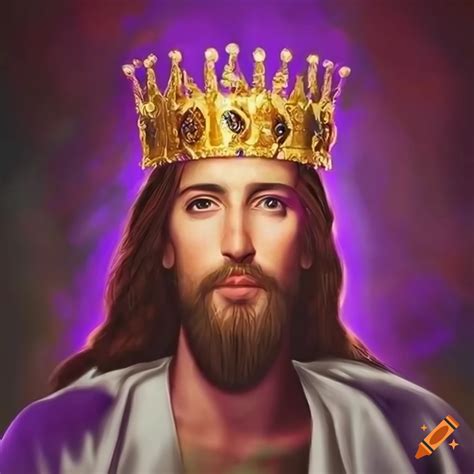 Pop Art Portrait Of Jesus As King On A Throne On Craiyon