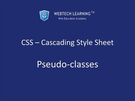 css pseudo classes