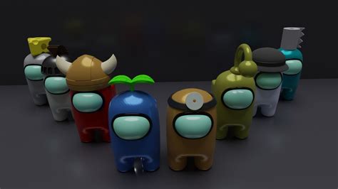 among us 3d rigged cgtrader
