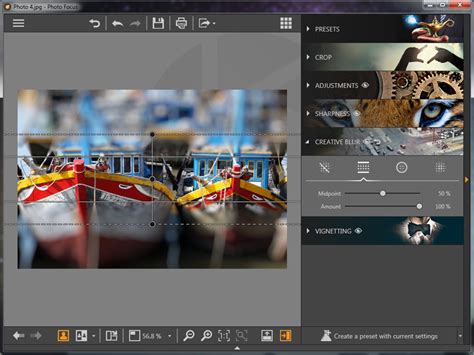 how to blur photos with creative blur feature