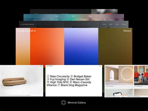 Minimal Gallery лучшие веб сайты в стиле минимализм Дизайн