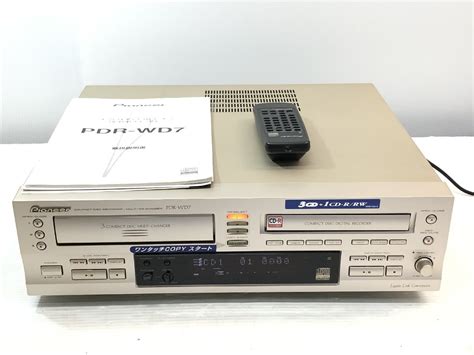 【傷や汚れあり】§ B24238 Pioneer パイオニア 3枚cdチェンジャー＋cd Rレコーダー Pdr Wd7 通電確認済み 訳アリの