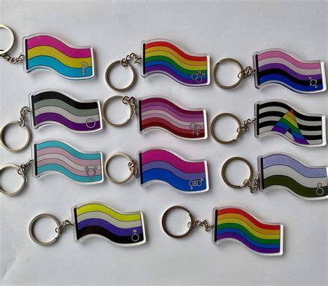 Lesbian Lgbt Pride Flag Keychain Lgbt Lgbtqia Lgbtq Etsy