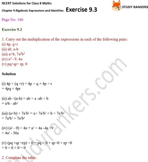 Ncert Solutions For Class 8 Maths Ch 9 Algebraic Expressions And