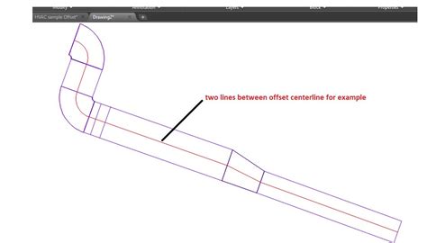 how to do the automatically offset in between two lines offset