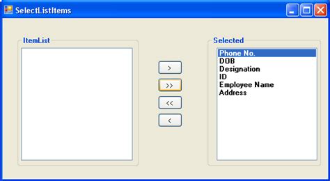 move items from one listbox to another in csharp
