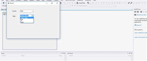 cascading combobox in windows forms winforms application using c code