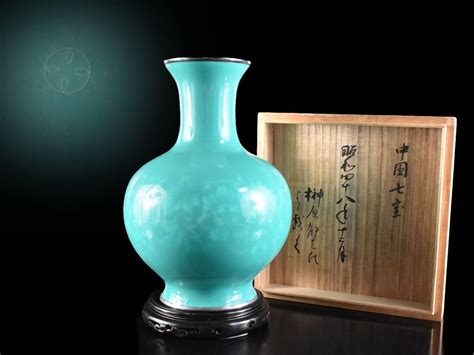Yahoo オークション 【雲】某収集家買取品 名品 安藤七宝店 翡翠釉牡