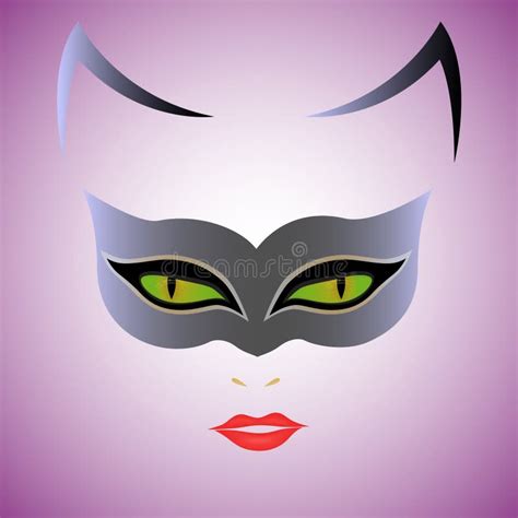 Beautiful Girl In Leather Mask Sex And Bdsm Love Underwear Vector