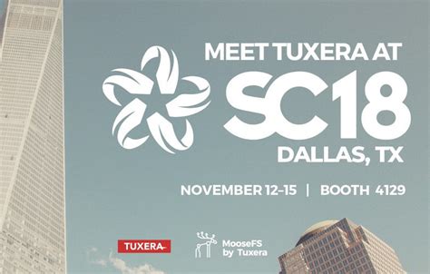 moosefs by tuxera exhibits at sc18 moosefs distributed file system