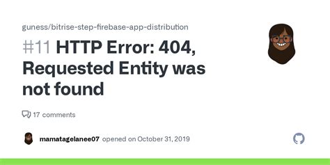 error 404 requested entity was not found · issue 11 · guness
