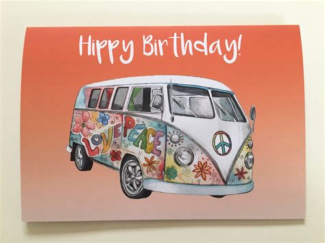 Personalised Campervan Birthday A5 Greetings Card You Choose Etsy Uk