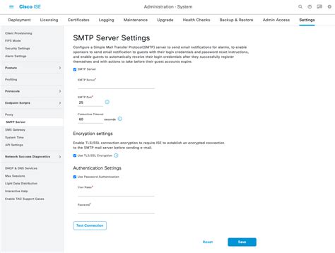 solved smtp server configuration in ise cisco community