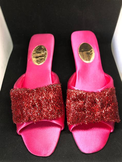 Vintage 1950s Nite Aires Cerise Boudoir Slippers Vintage Bedroom