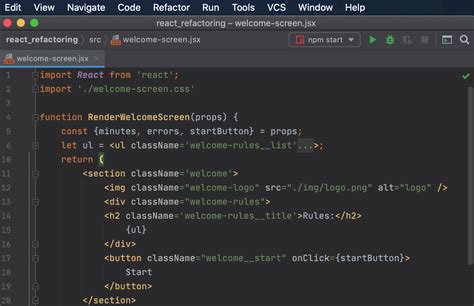 react webstorm
