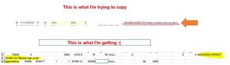 sql server extracting sql table to excel splits long