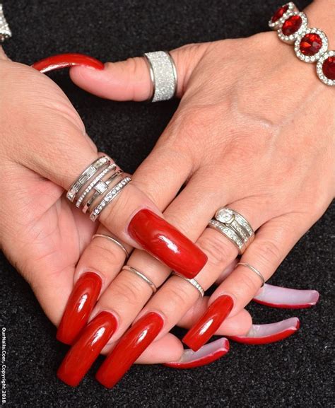 Pin On Alisha Nails Long Red Nails Long Fingernails Long Nails