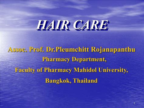 Ppt Hair Care Powerpoint Presentation Free Download Id 192730